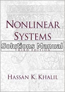 Nonlinear Systems 3rd Edition Khalil Solutions Manual – TestBankDeal
